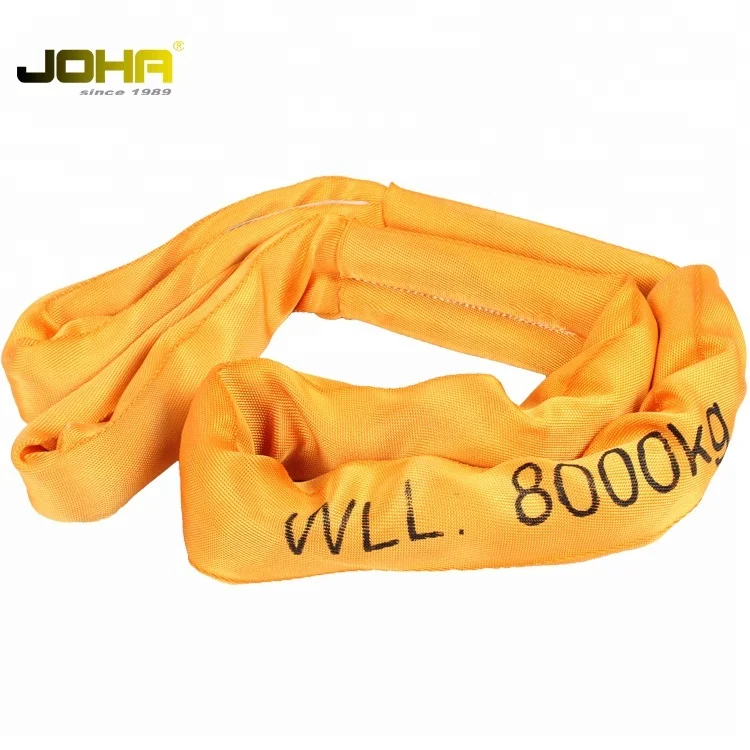 Heavy Duty 8ton Capacity Polyester Crane Lifting Belt Round Sling - Buy ...