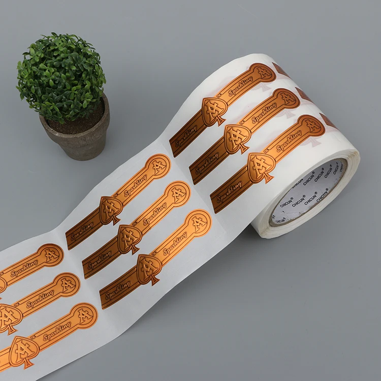 Custom Logo Aluminum Foil Sticker Roll - Water Bottle Labels