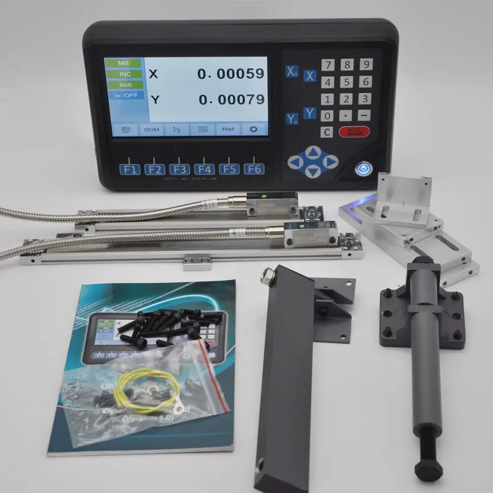 Ditron Large Lcd Sreen 2axis /3 Axis Dro Digital Readout Display With 1um /5um Magnetic Scale ...