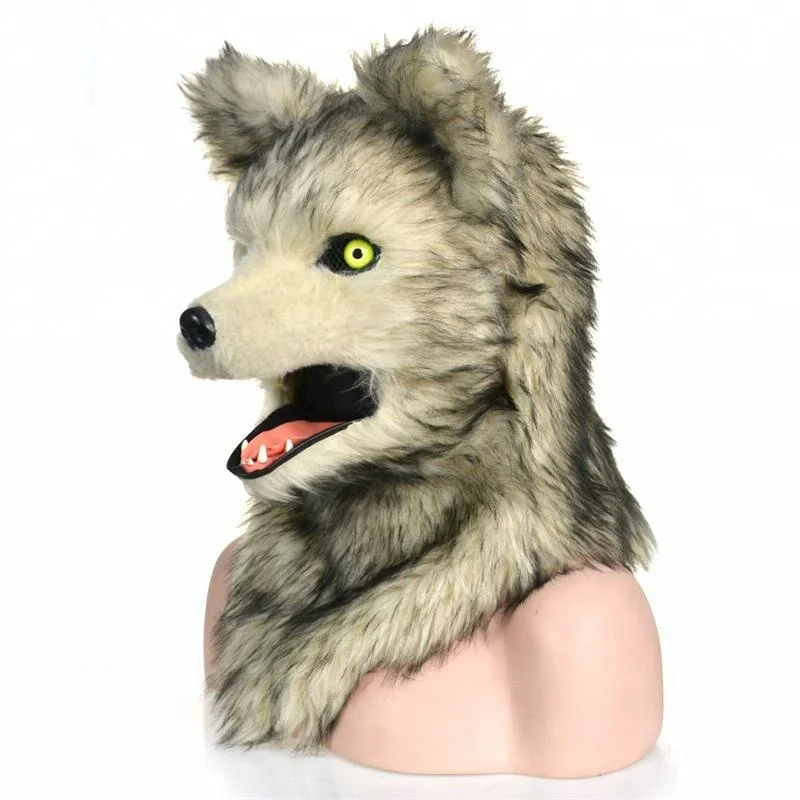 Moving Mouth Mask Animal Mask Wolf Animal Carnival Face Masks - Buy ...