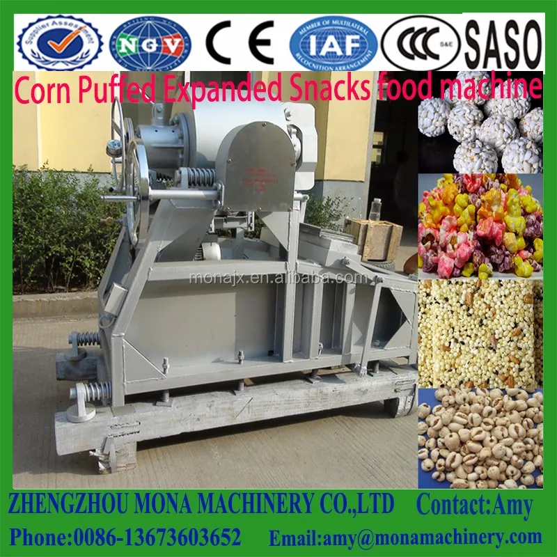 Airflow Pop Gun Maize Snack Corn Puff Making Machine