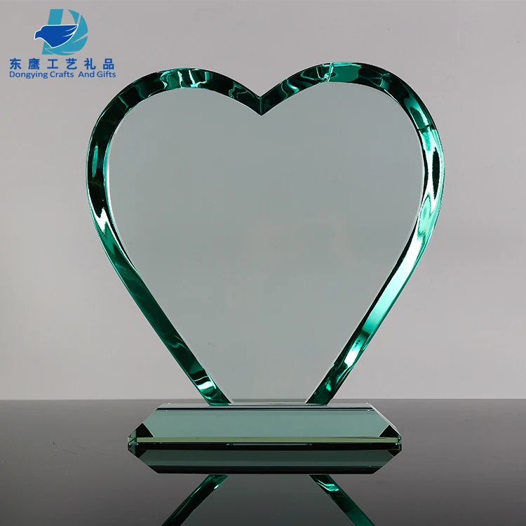 Cheap Heart Shape Glass Crystal Trophy Award With Base - Buy Crystal ...