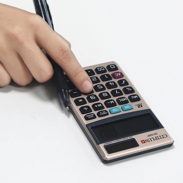 Calculator 12 Digits 112 Steps Check Correct Calculator Mini Desktop ...