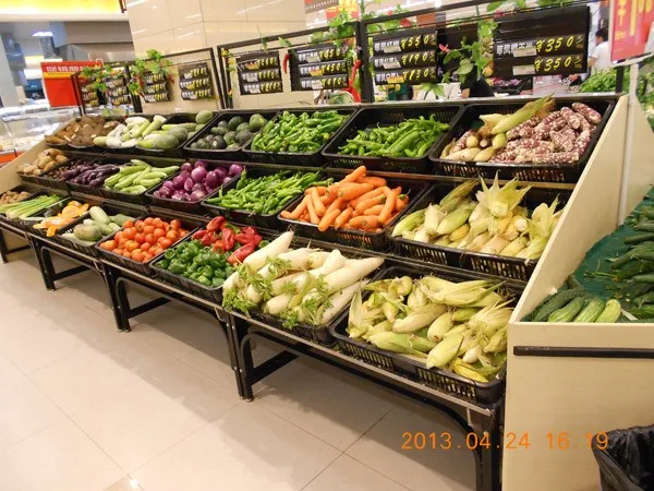 Vegetable and Fruit Display Table for Supermarkets