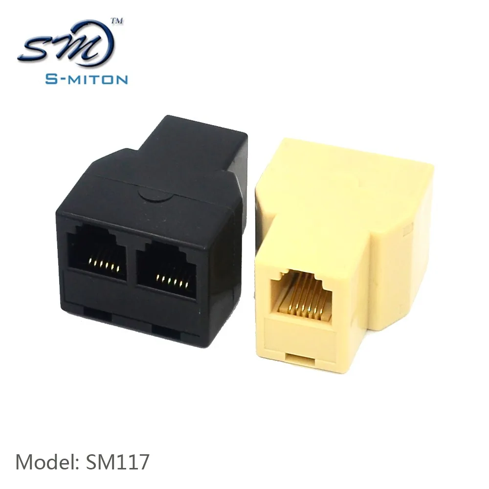 Rj11 Rj12 Telephone Splitter 6p6c Telephone Adapter Connector - Buy ...