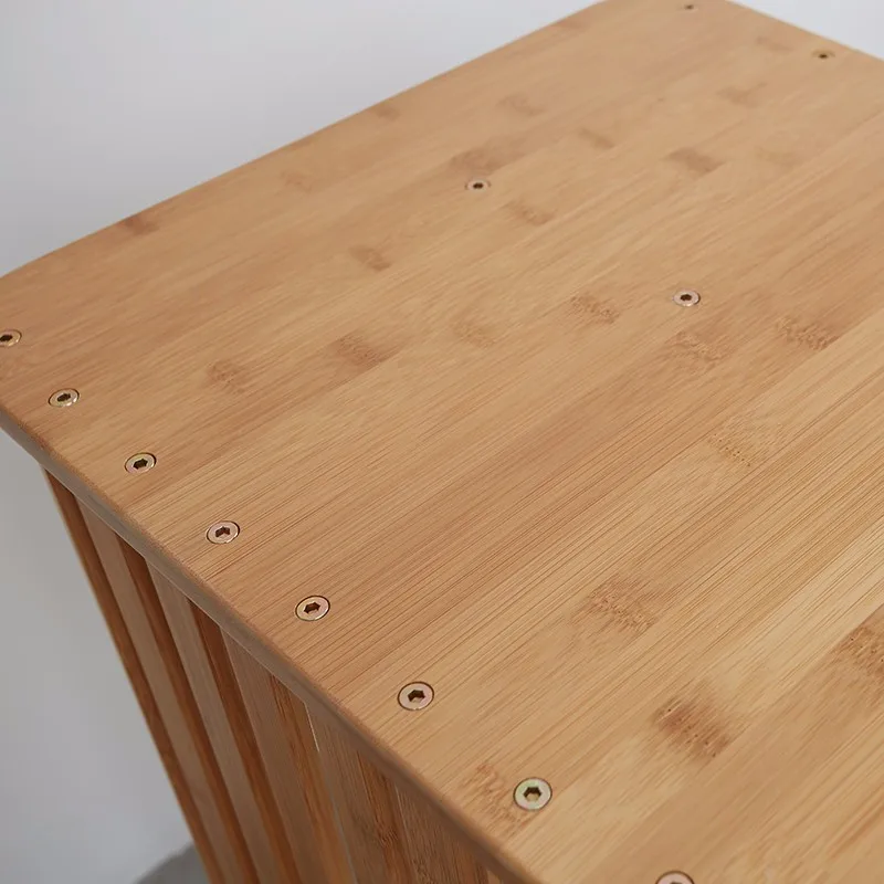 Environment Friendly Custom Double Layer Storage Bamboo Rotating Shoe ...