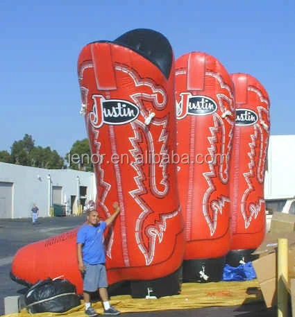 High Advertisement Inflatable Cowboy Boots - Fashionable Fun