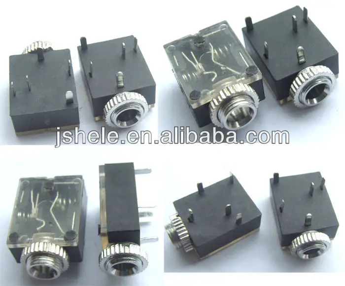 5pin 3.5mm 1/8" Headphones Player Radio Stereo Jack Pcb Panel Mount ...