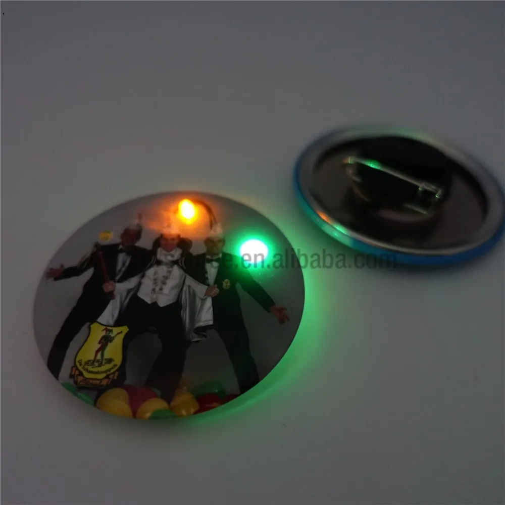 Factory Custom Programmable 45mm 55mm Flashing Led Light Button ...