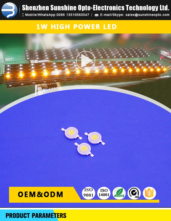 Epistar 1W & 3W High Power LED Chip for Torch Light & Decorative ...