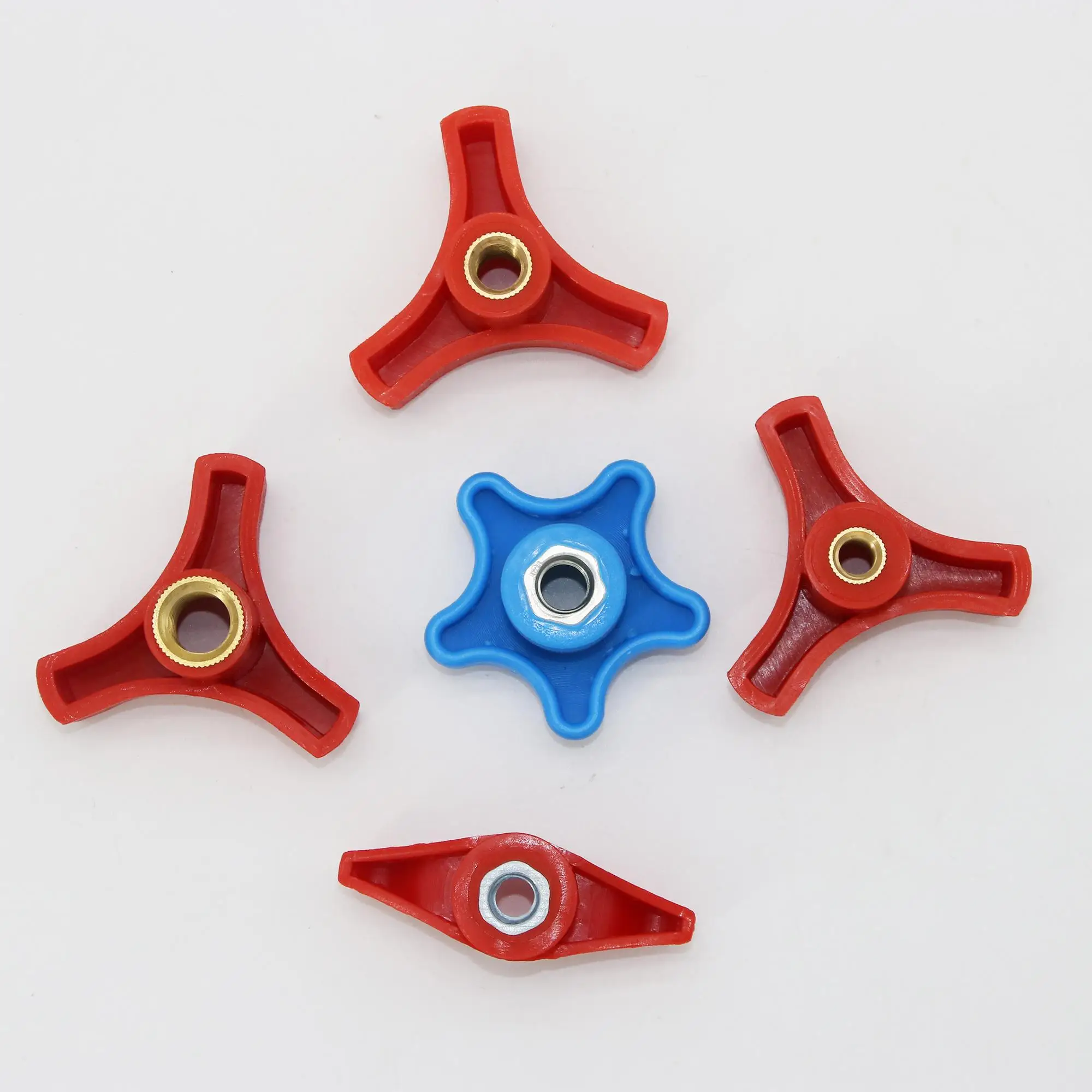 Red Female Threaded Triangle Plastic Handle Knob For Access Panel - Buy ...