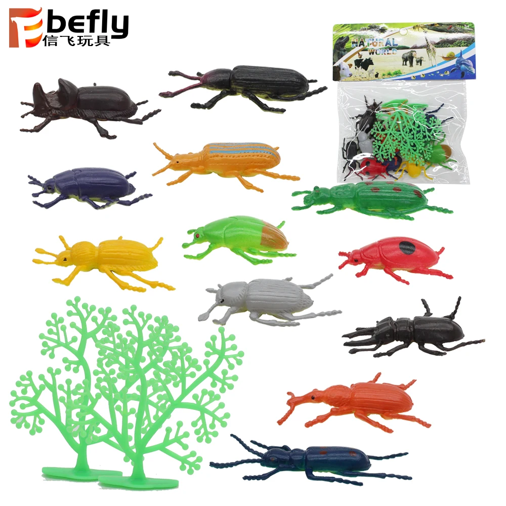 Promotional Natural Animal World Plastic Beetle Insect Mini Toy