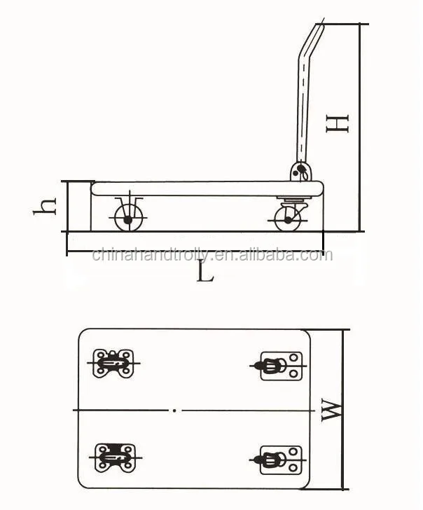 Zeyuan Heavy Duty Folding Cart - 300 Kg Capacity Platform