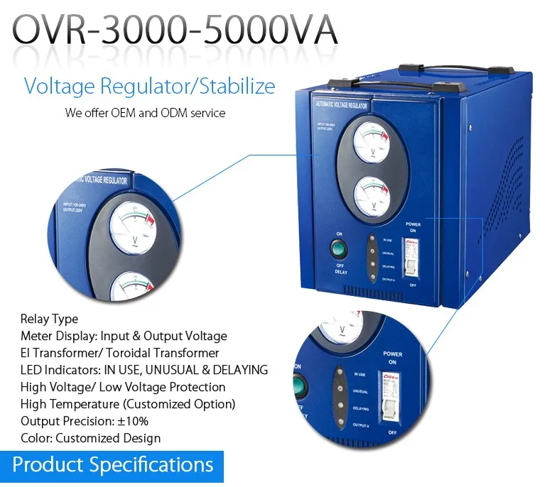 5000w Relay Control Voltage Regulator Full Automatic Ac Voltage ...