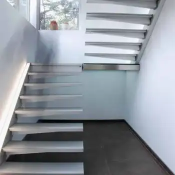 Modern Floating Staircase Outdoor / Exterior Floating Stairs Wooden Box ...