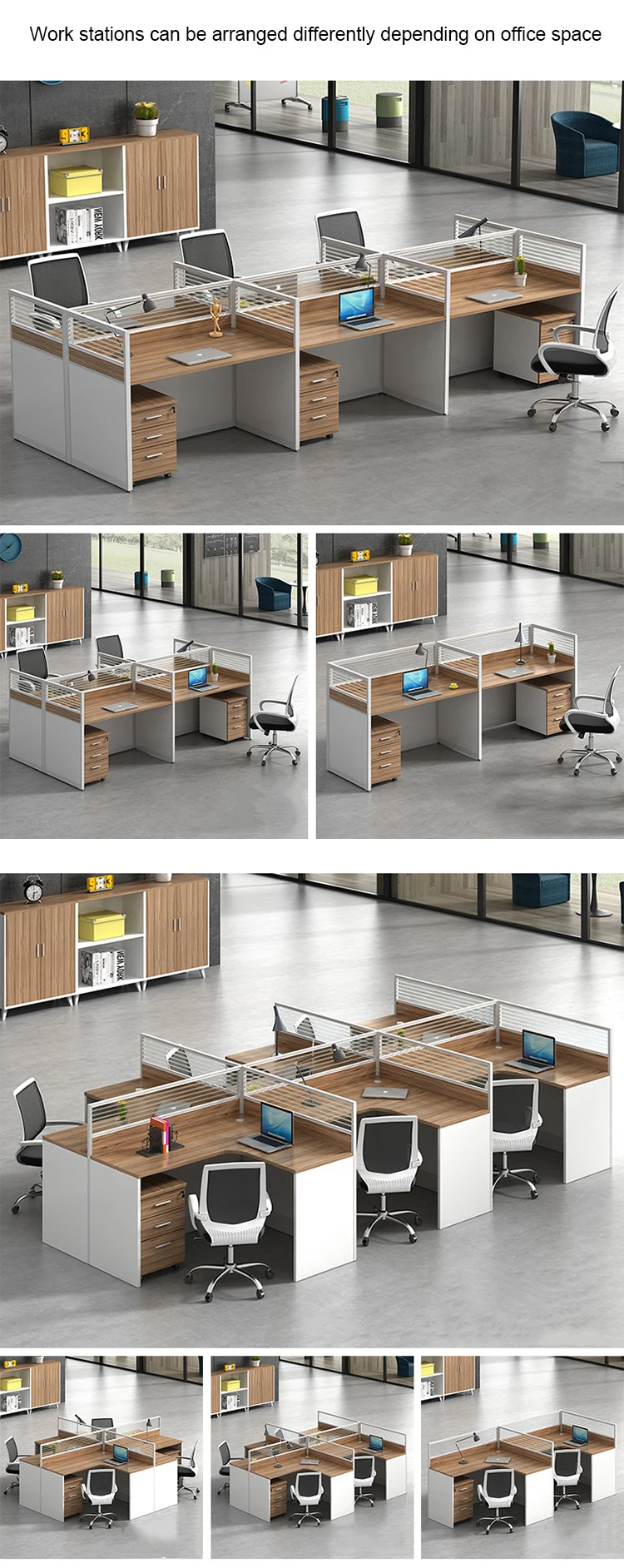 Secretary Office Table Office Workstation Partition Panel Workstation ...