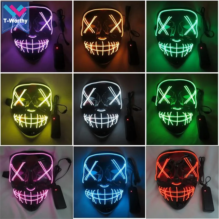 Purge Mask Neon - Halloween EL Wire Neon Mask Factory Price