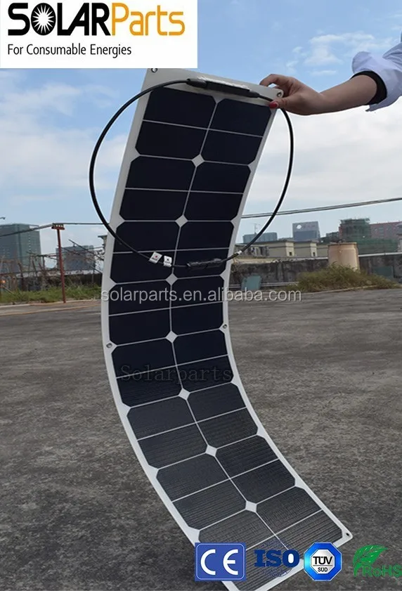 50w Etfe Narrow Long Best Quality Semi Flexible Sunpower Solar Panels ...