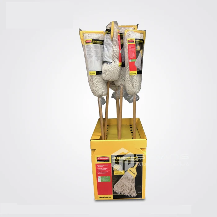 Customized Promotional Exhibition Floor Cardboard Broom Display Rack ...