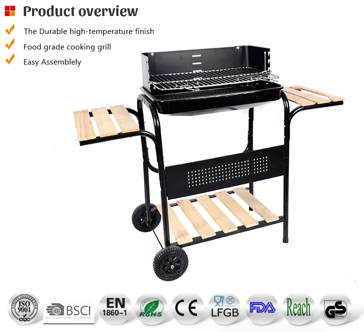 Outdoor Used Rectangular Bbq Square Barbeque Forest Barbecue Charcoal ...