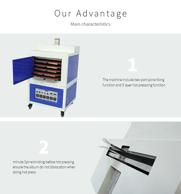 Double100 Multi Layer Album Hot Pressing Machine With Album Spine ...