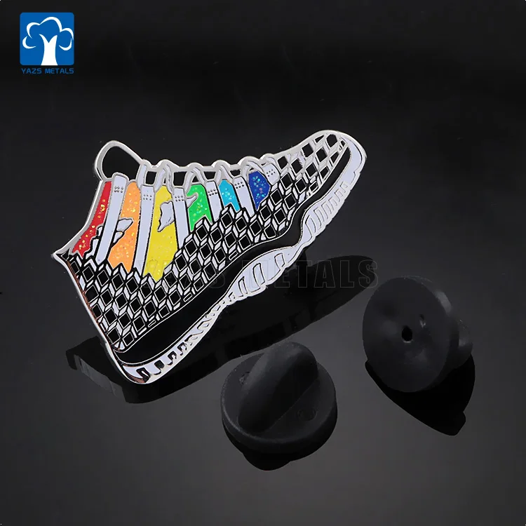Fancy Custom Metal Sport Shoes Badge Sneaker Hard Enamel Badge - Buy ...