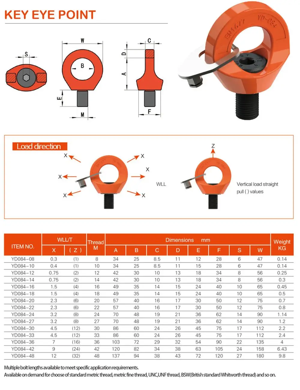Alloy Rigging Swivel Lifting Bolts Industrial Materials Standard Hoist ...