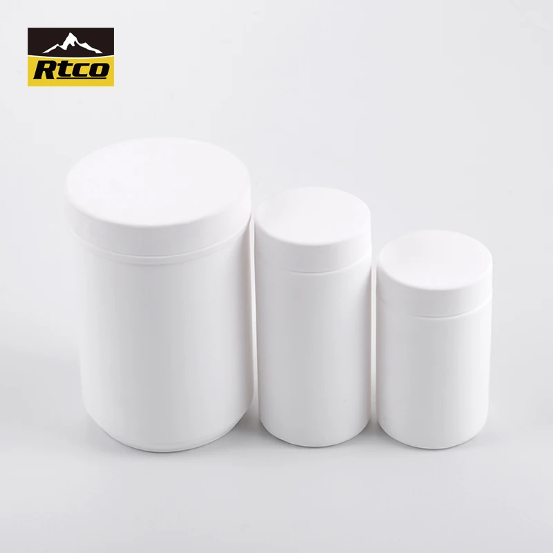 Soft Touch 8oz Black Plastic Container Jars with Lids