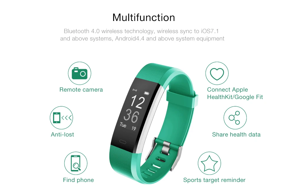 Hot Selling Veryfit Pro App Smart Bracelet Id115hr Plus Waterproof ...
