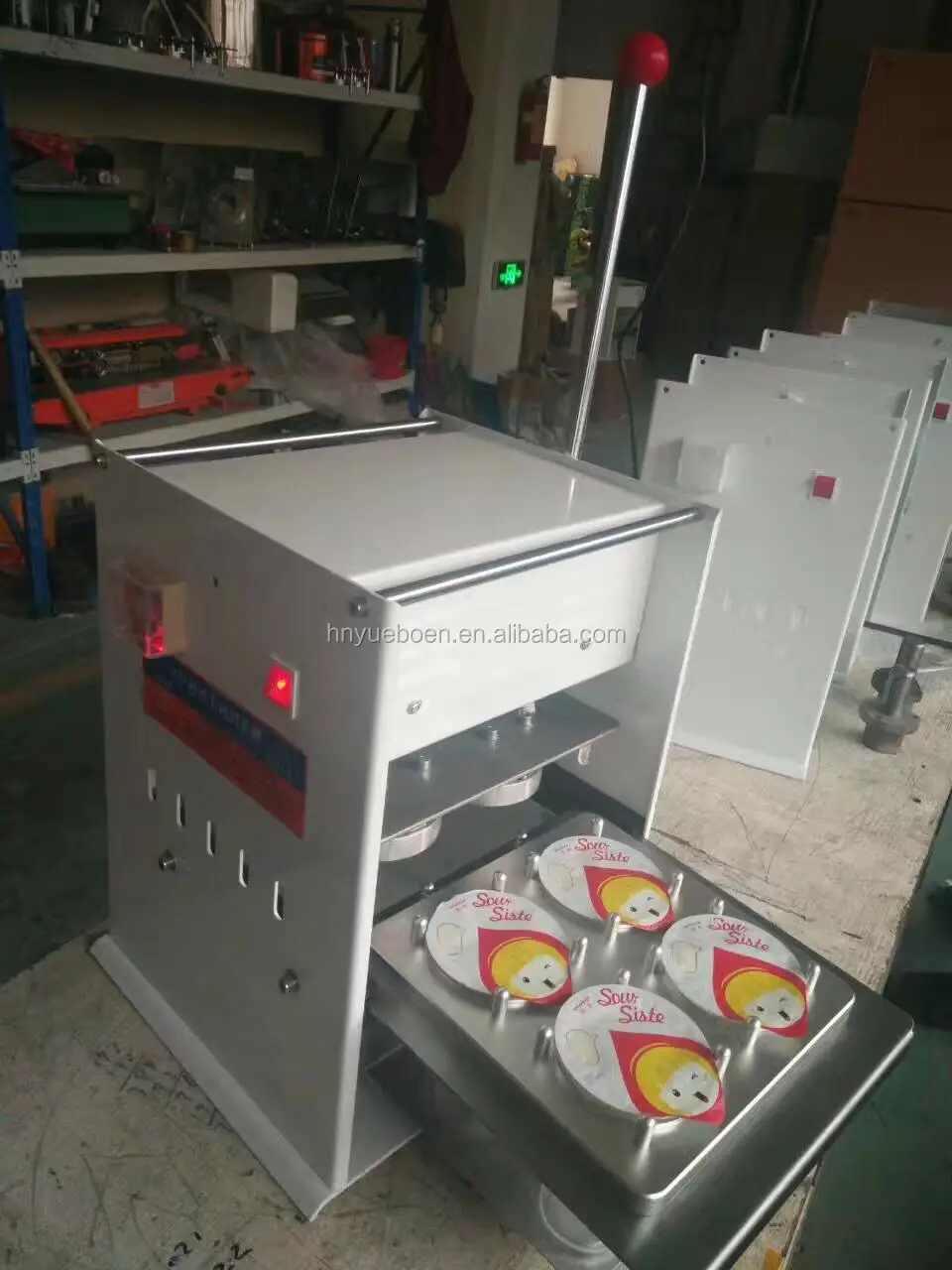 Piece Film Paper Aluminum Foil Lid Heat Sealer Sealing Machine For Pet ...