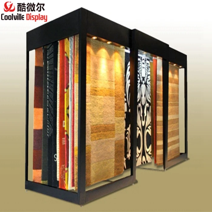 Digital Stand For Carpet Showroom Design Pvc Racks Rug Display Rack ...