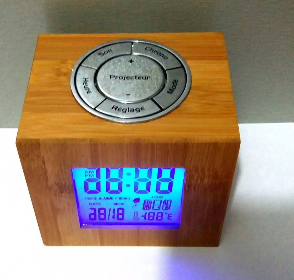 Innovative Digital Bamboo Led Alarm Clock With Nature Sound - Buy ...