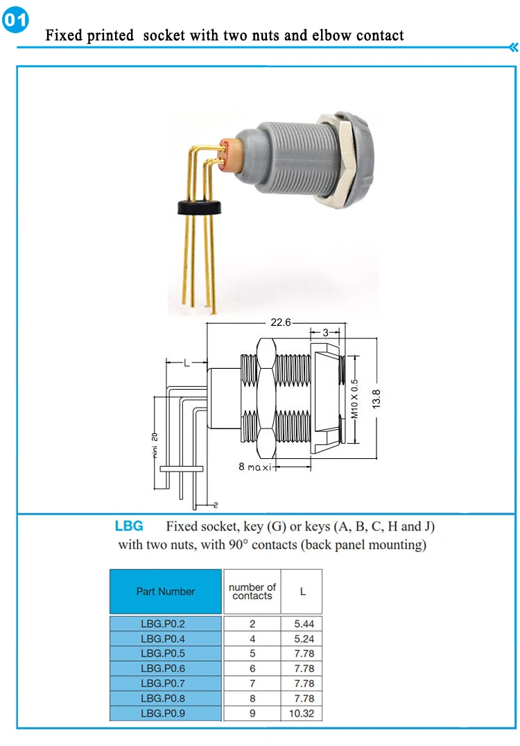 M10 Push Pull Conector,2,3,4,5,6 Pin Codo Hembra Cable Médico Conector ...