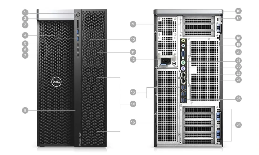 Precision T7920 Workstations 2 X Gold 6138t 2.00 Ghz 20 Core 32gb Ram ...