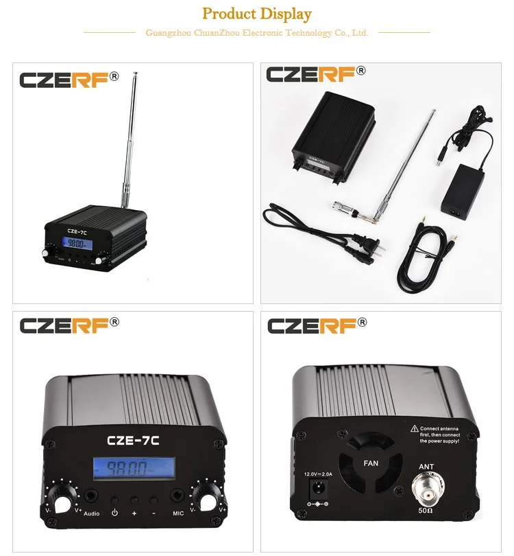 Cze-7c 1w/7w Wireless 1km Long Range Fm Transmitter - Buy 1w/7w Fm ...