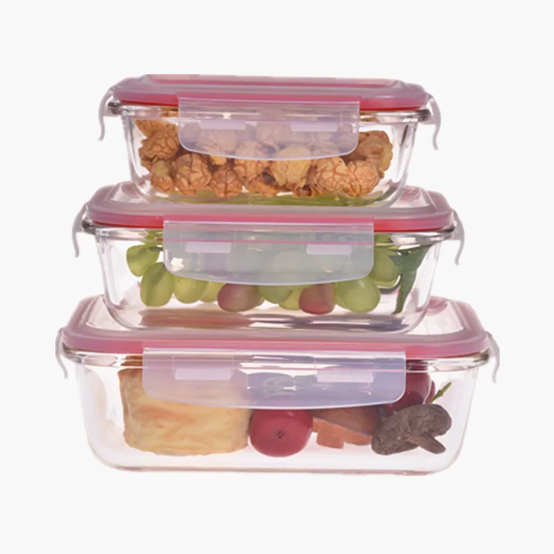 Borosilicate Glass Food Container Takeout Food Container Clear Glass ...