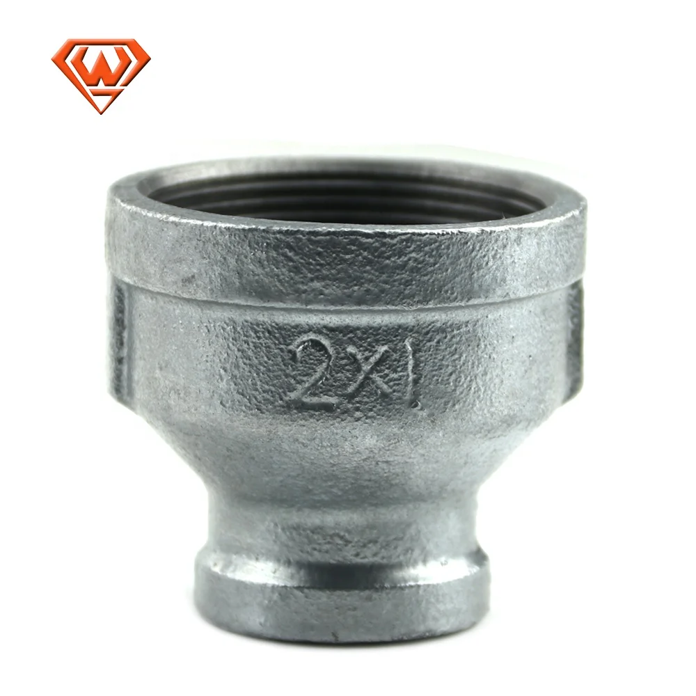 Black Malleable Iron Reducing Pipe Fittings Bsp Pipe Socket - Buy Dn50 ...