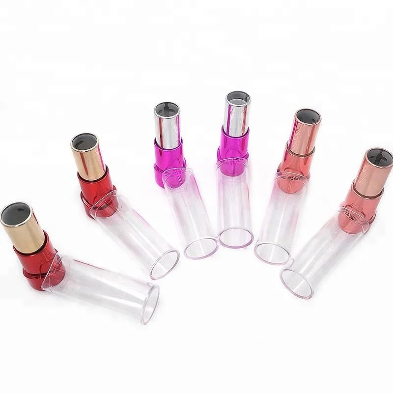 Clear Lipstick Tube Container Custom Logo Unique Colorful Plastic Round ...