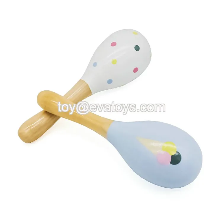 2024 New Design Educational Mini Wooden Musical Toy Maracas For Baby ...