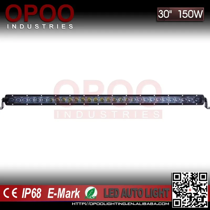 12V 24V Single Row Slim 4d Lens 30" 150w Offroad Bull Bar LED Light Bar