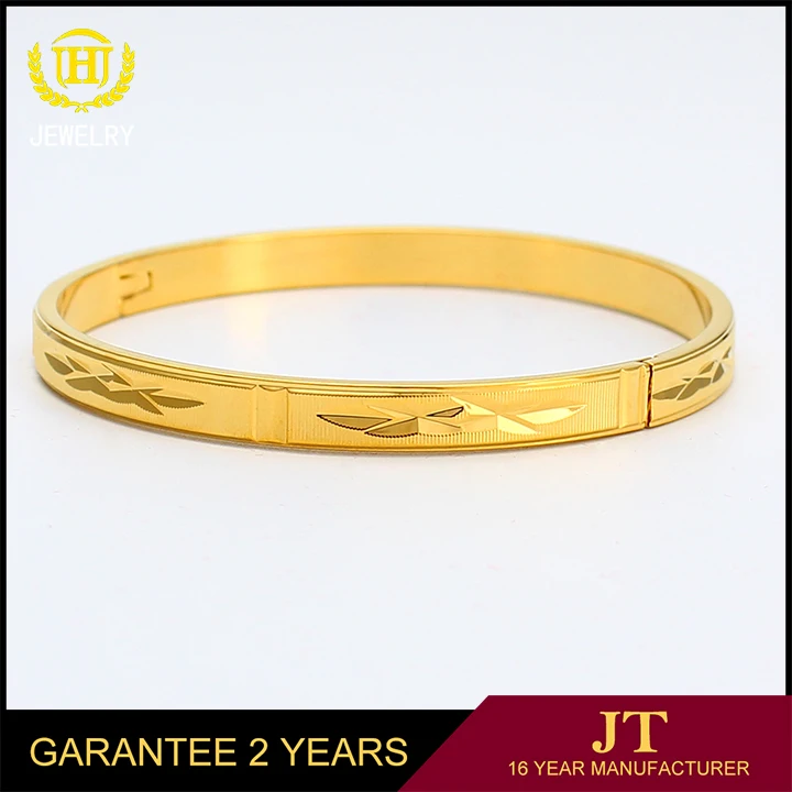 18k Fashion Designs Dubai Gold Plated Bangles - JT Jewelry