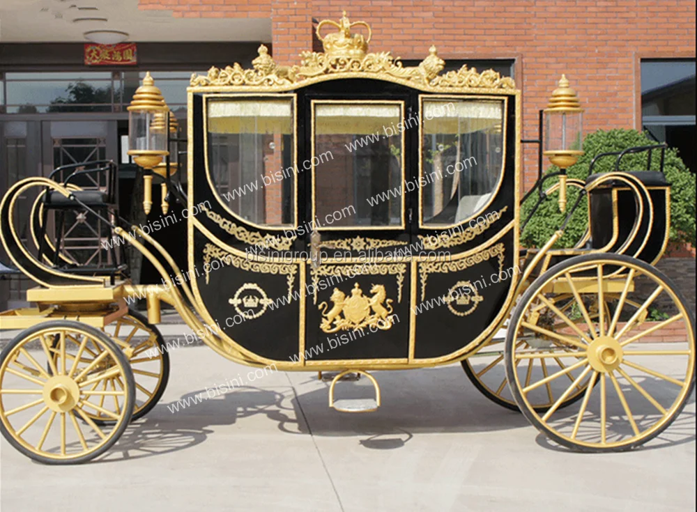 European Style Royal Aristocratic Luxurious Golden Horse Carriage ...