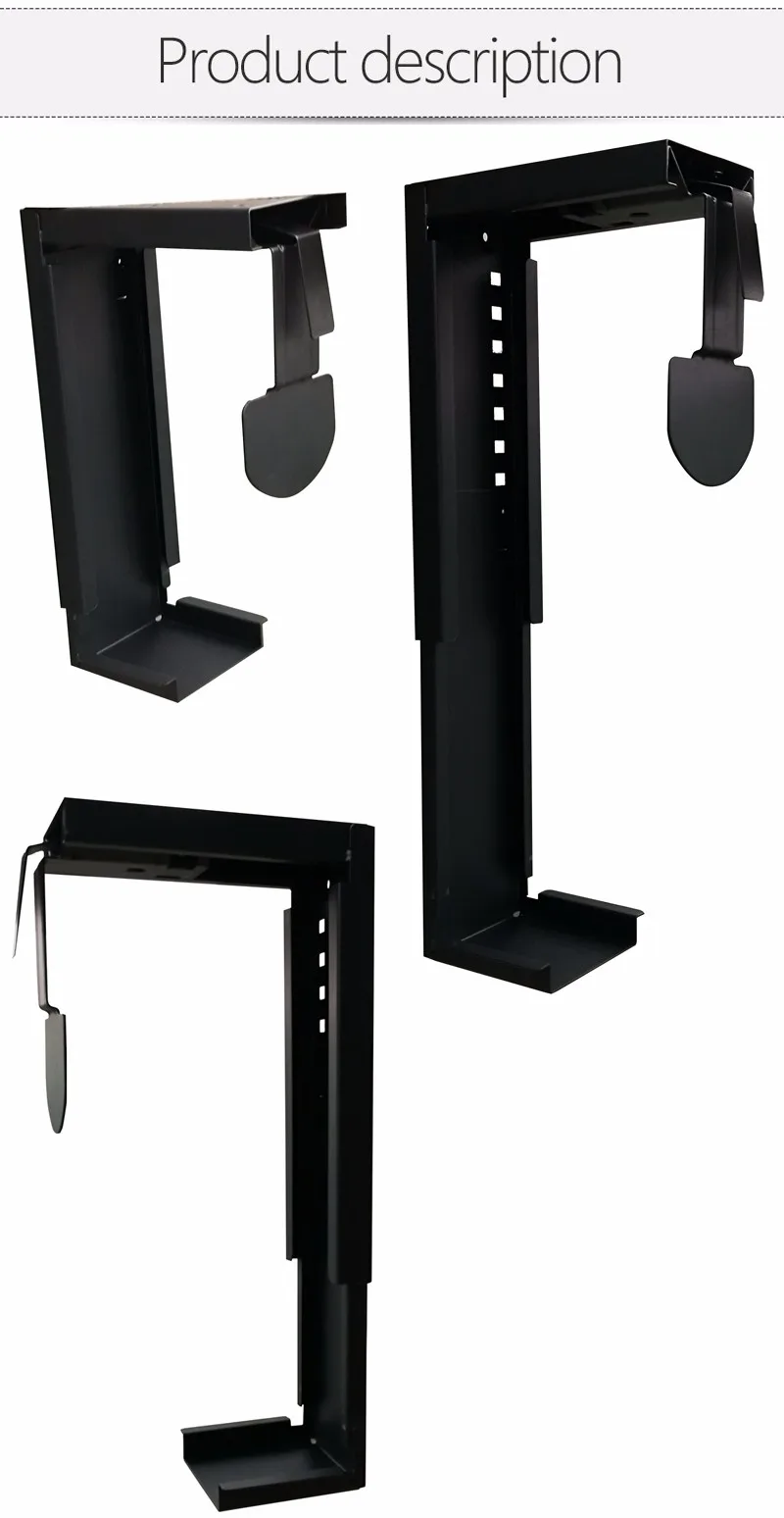 Adjustable Wall Mount Cpu & Computer Holder Under Desk,Cold Rolled ...