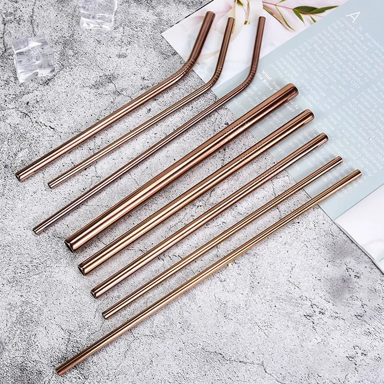 Custom Logo Straws Stainless Steel Reusable Drinking Straws Custom Logo ...