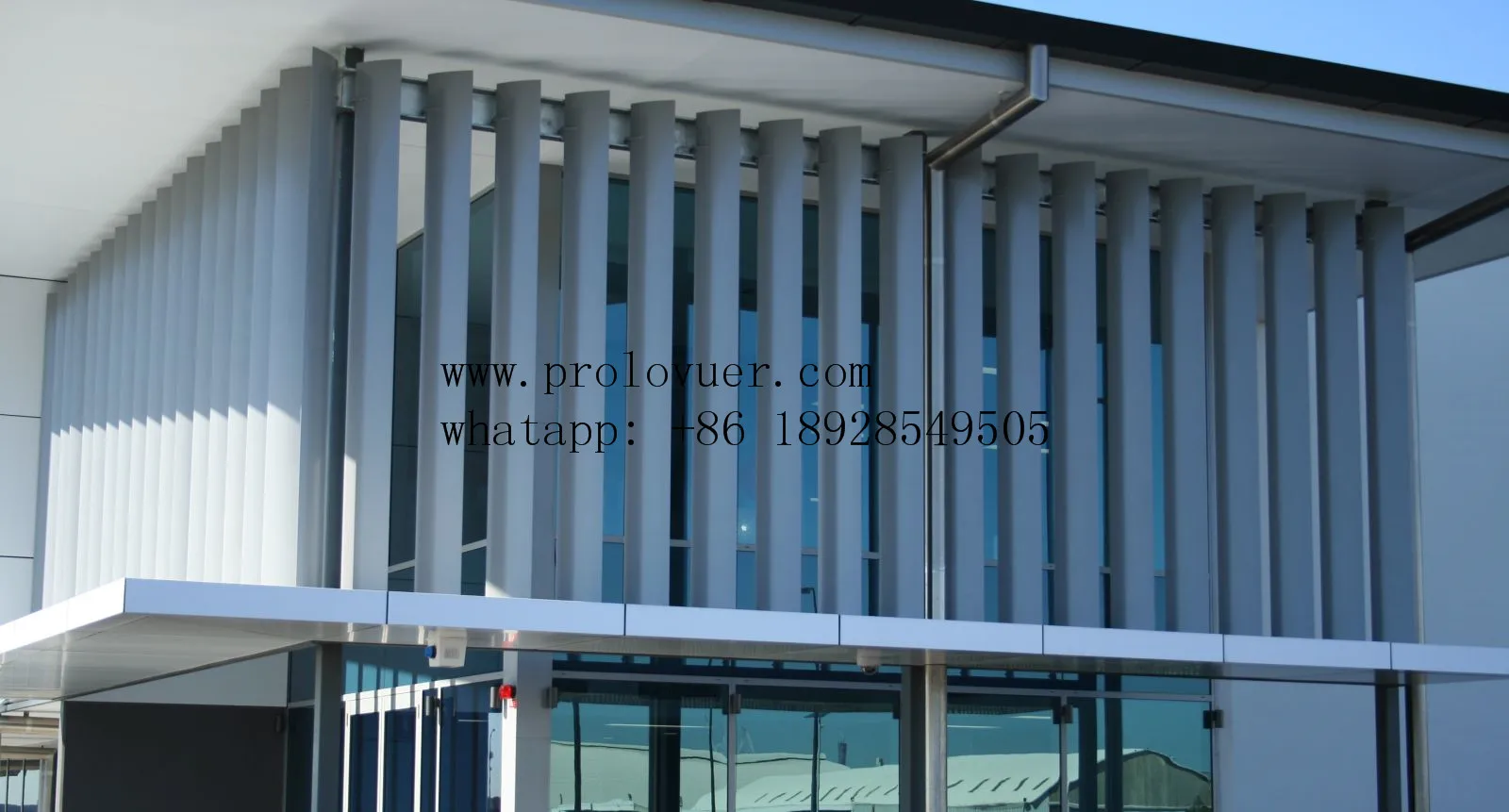 Vertically Perforated Fins Aluminium Sun Louver For Building Facades ...