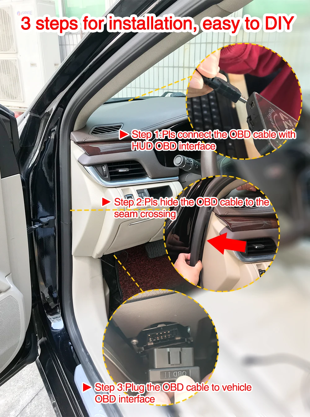 A8 Smart Digital Speedometer - OBD2 Diagnostic HUD Projector