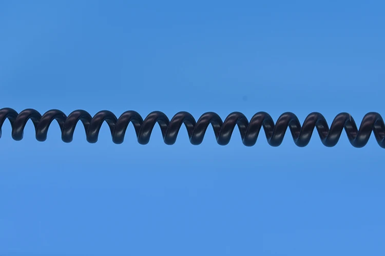 Hot Selling Pvc/pu Spiral Cable Spiral Cord Coiled Cable Retractable ...