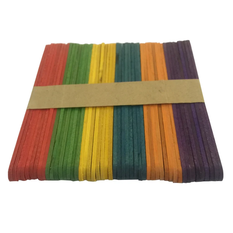 4-1/2-inch Wood Craft Diy Wooden Colored Stick 50pcs/bundle - Buy ...
