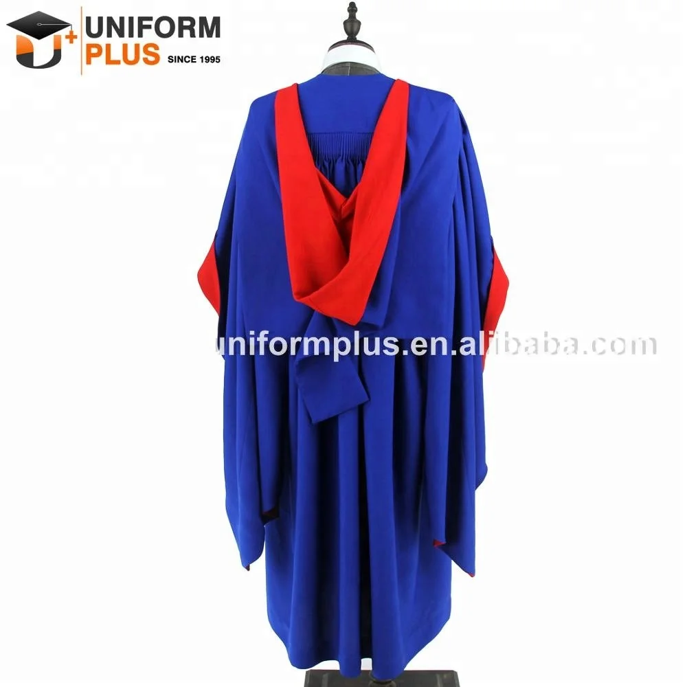 Customized UK Australia Cambridge Royal Blue Master PHD Gown