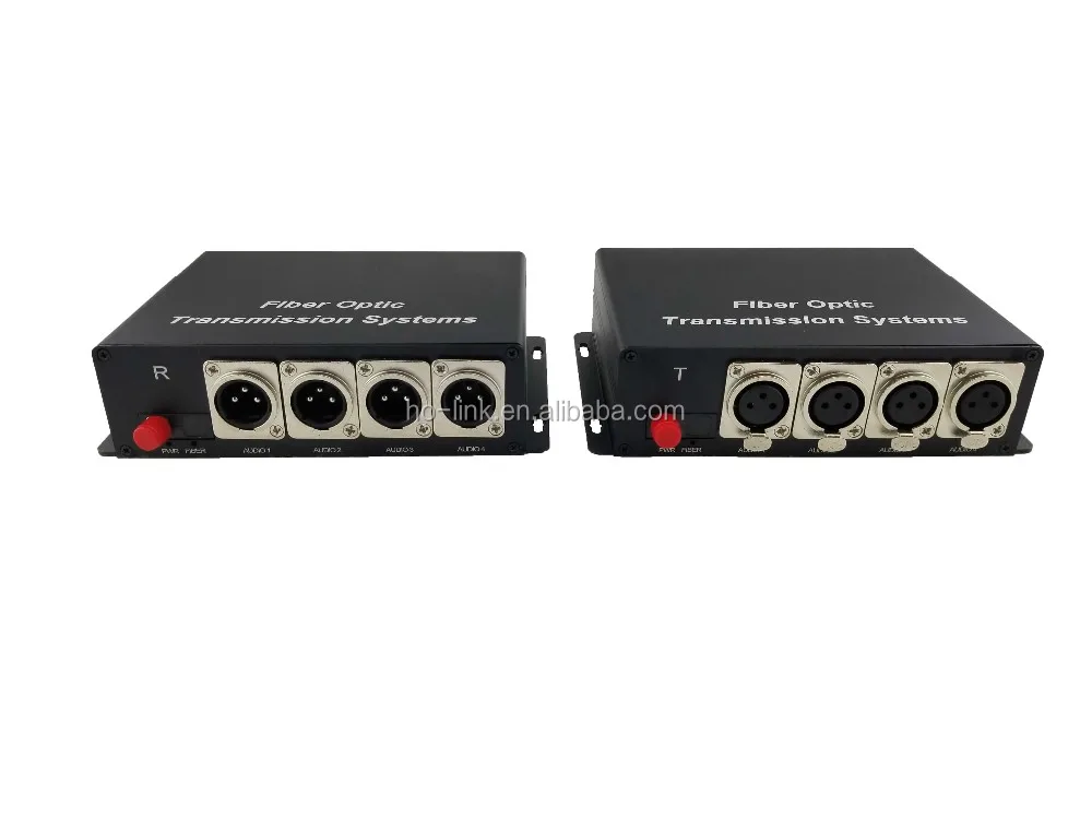 4ch Unidirectional Balanced Audio Fiber Converter With Xlr Interface ...